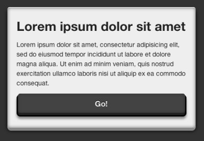3D CSS box and button by Jeff Kreeftmeijer on Dribbble