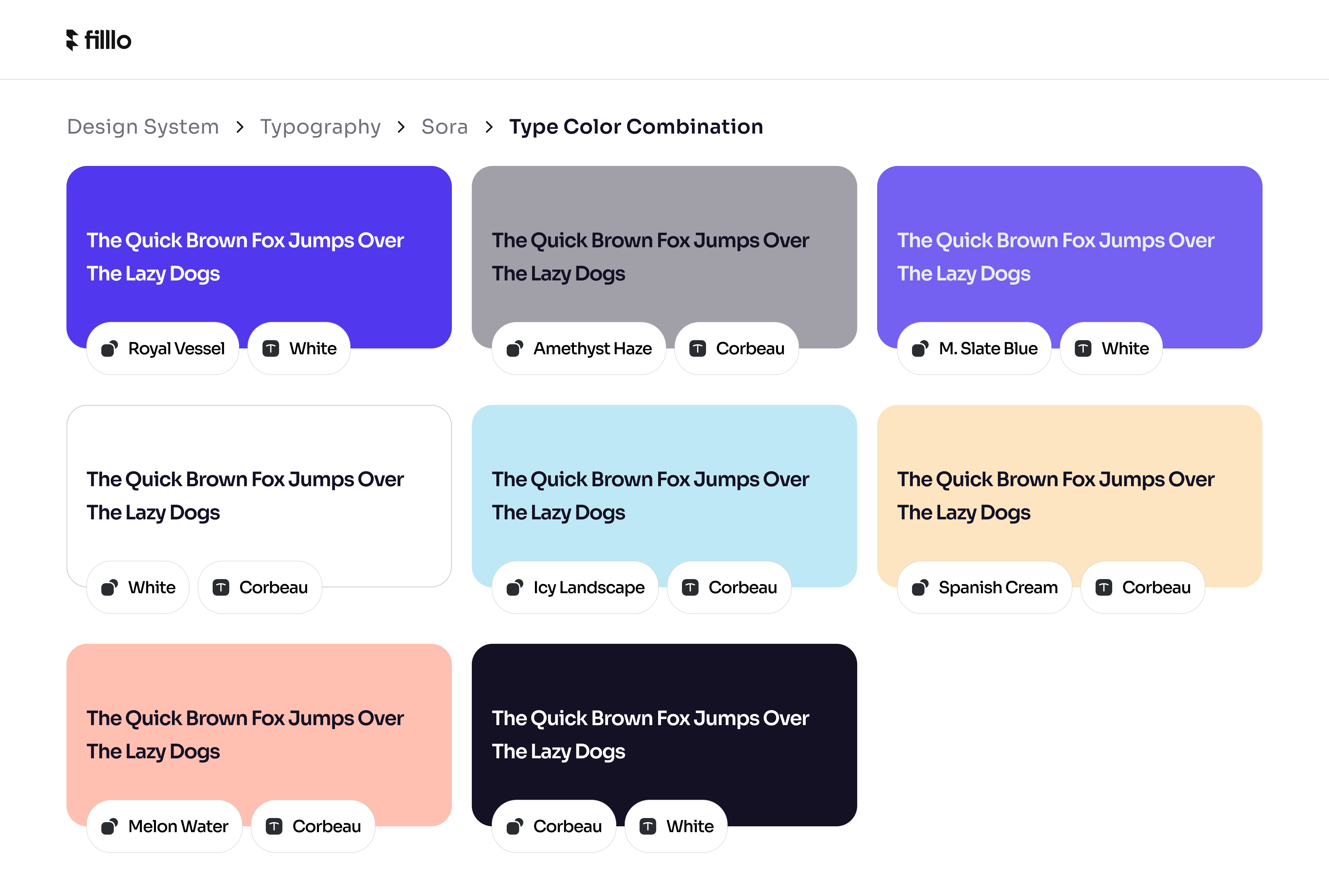 Design System - Colour and Typography by Filllo Branding for Filllo ...