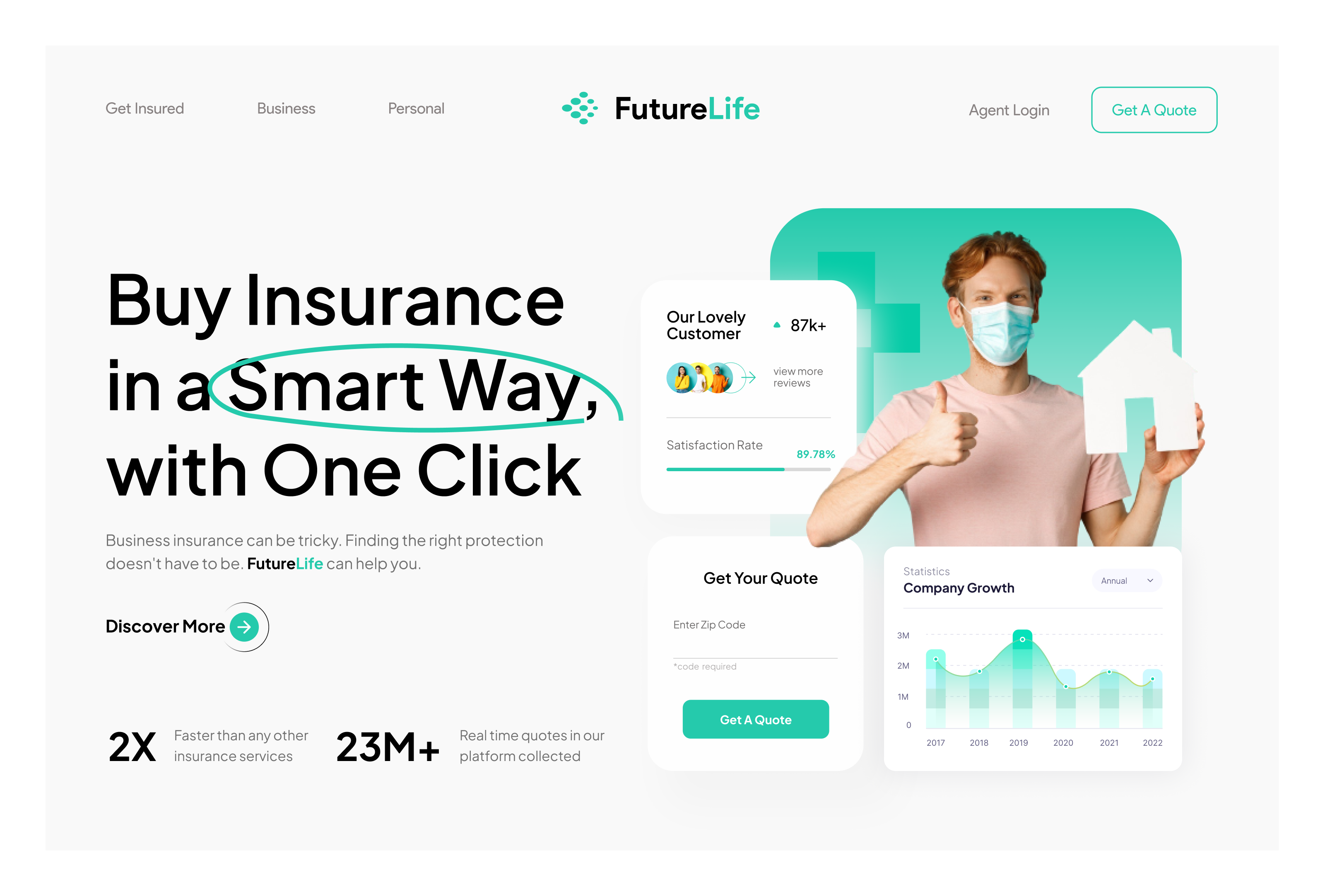 Future Life - Insurance Landing Page by Reka Rahayu for Plainthing ...