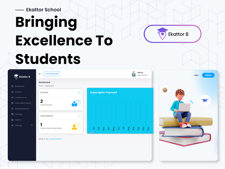 Ekattor 8 - Superadmin Dashboard by Creativeitem on Dribbble