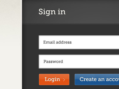 Sign In Form by Oli Lisher on Dribbble