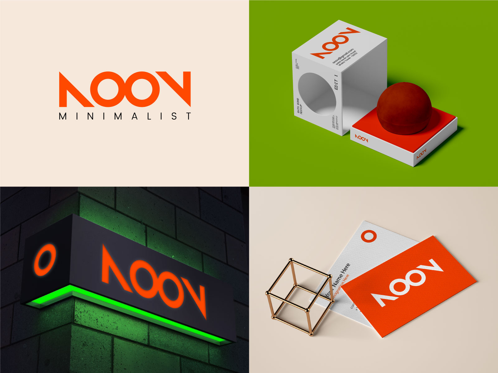 Noon Modern Minimalist Logo Design & Brand Identity by sohel_rana on ...