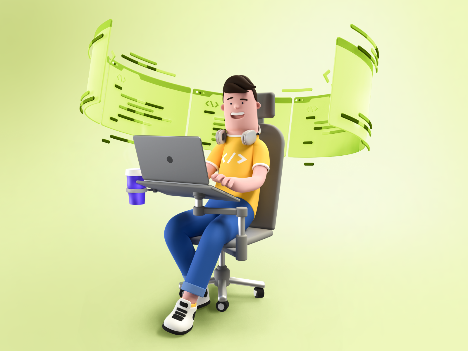 Employee 3D by Maciej Kamycki for widelab on Dribbble