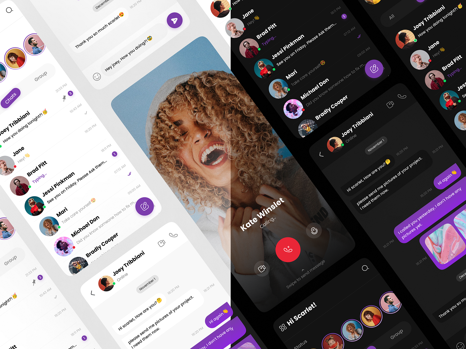 Messenger App by Mohamad Noorpeyma on Dribbble