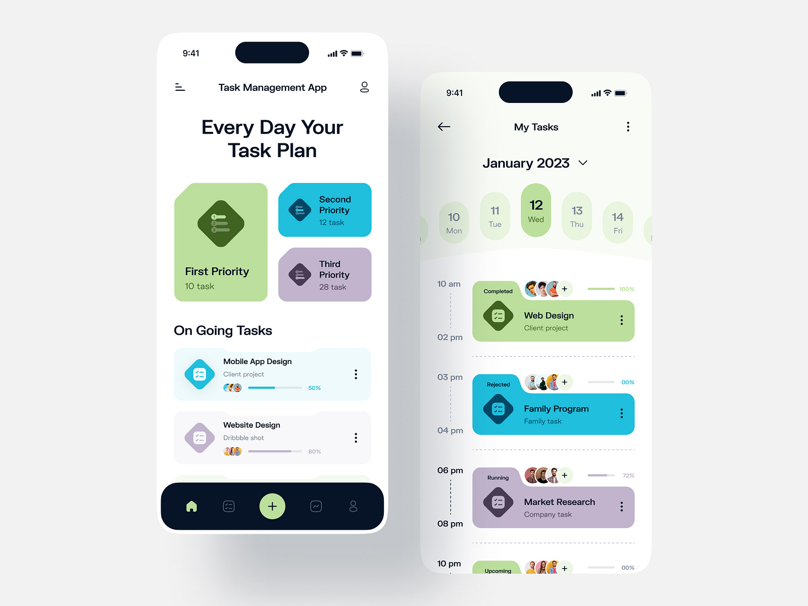 Task and Project Management Mobile App by Nur Alam on Dribbble