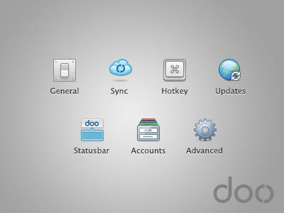 doo settings icons by Oliver Pitsch on Dribbble