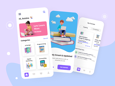 E-Learning App UI Design by Tanzima Anisha on Dribbble