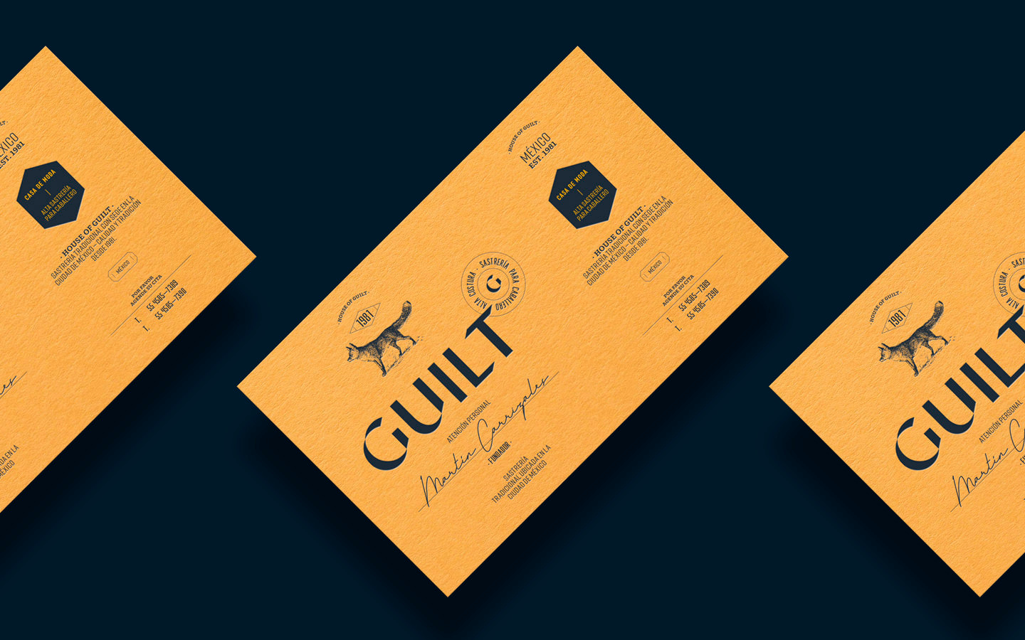 Guilt business cards by Sergio Vichique on Dribbble