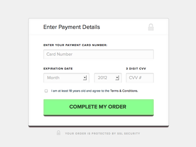 CSS Payment Form by Kenny Rosenberg | BVACCEL on Dribbble