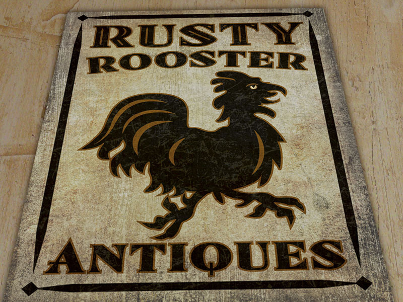Rusty Rooster Sign by David Cran on Dribbble