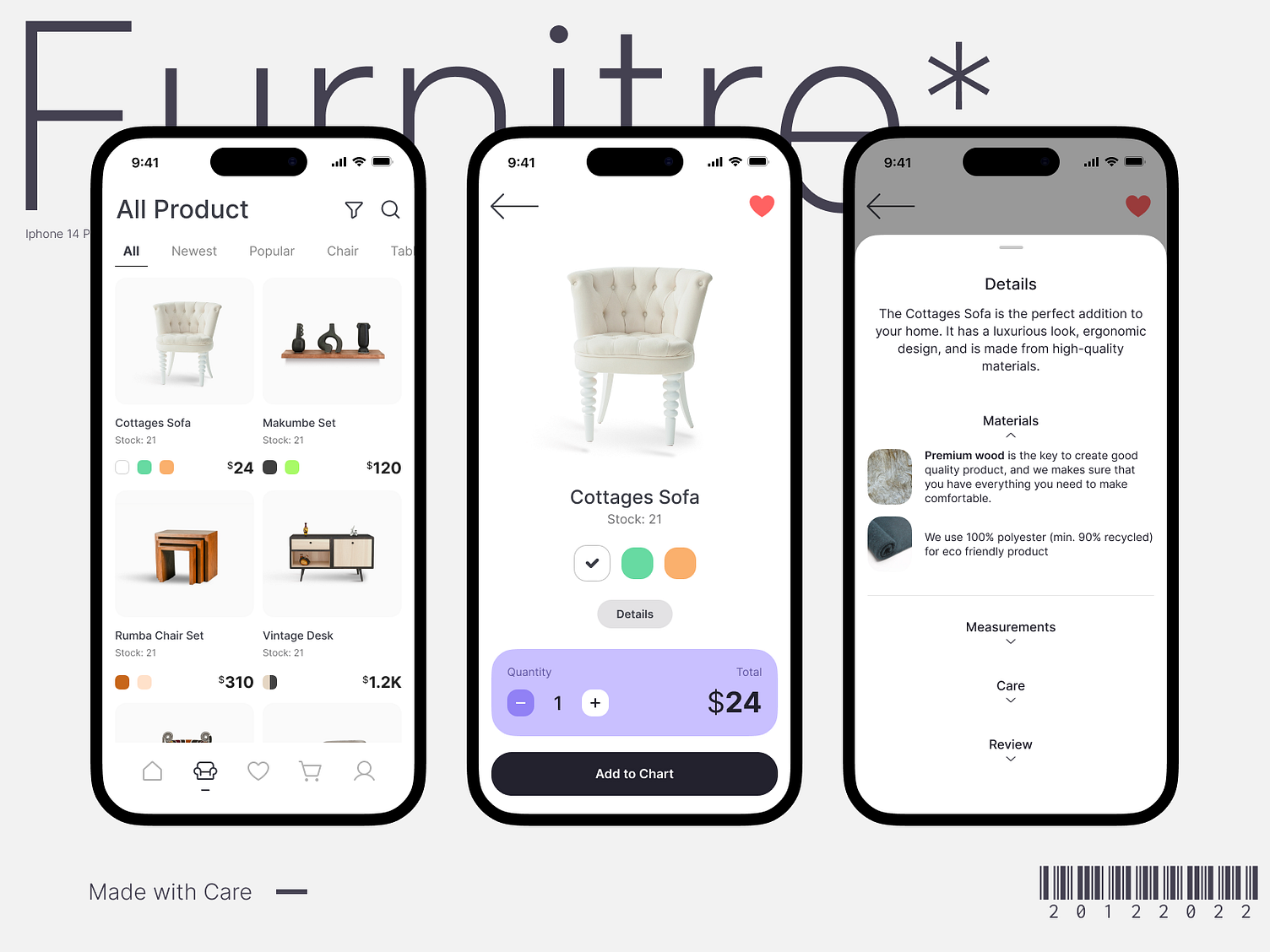 Furnitre - Mobile App by Adin Yanuar ☄️ for Pixelz on Dribbble