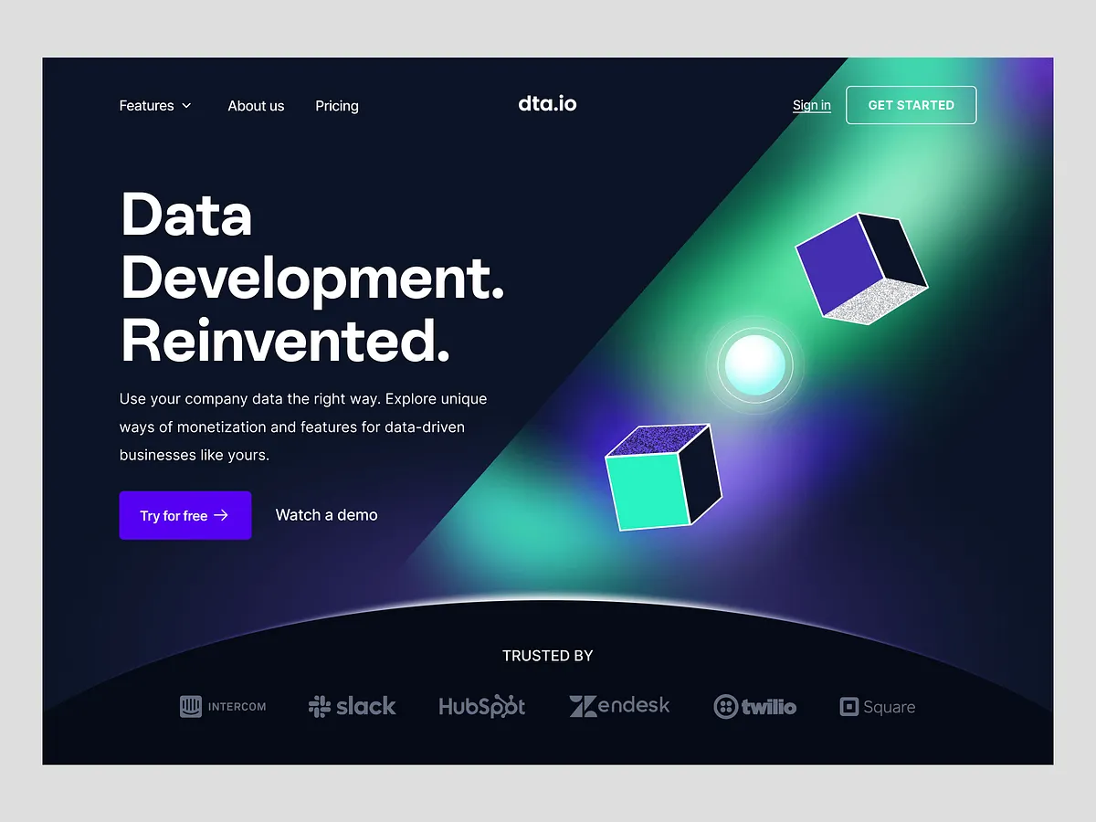 Data Landing Page designs, themes, templates and downloadable graphic ...