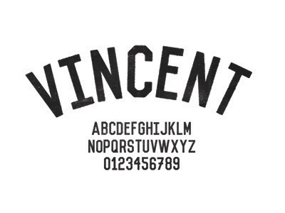 Free Typeface: VINCENT by Ben Suarez on Dribbble