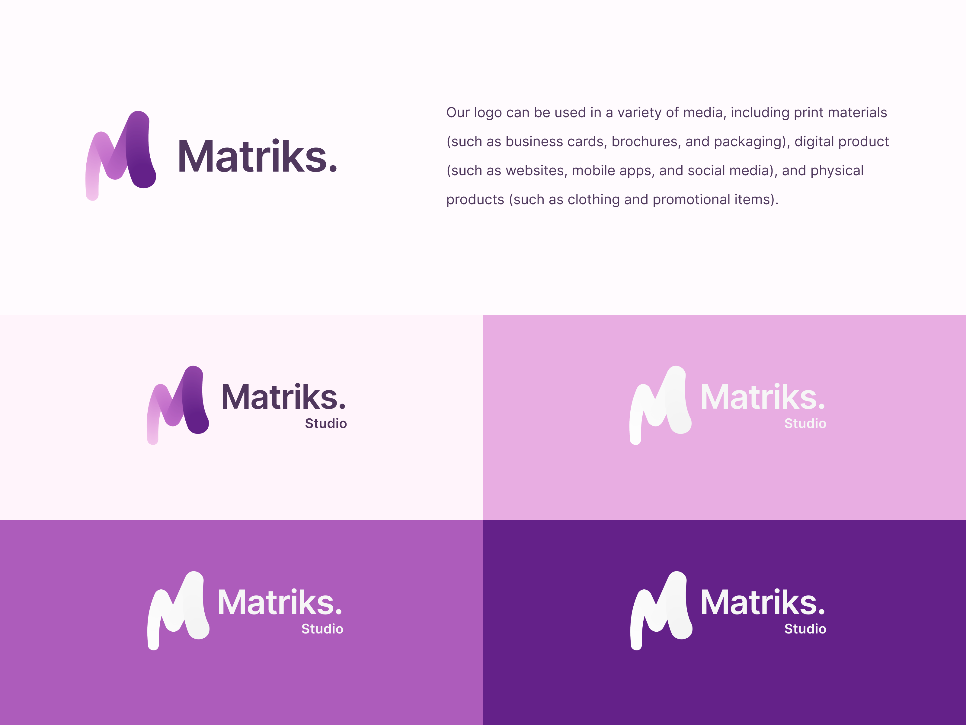 Matriks Brand Guidelines by Hisyam Hawari for Matriks Studio on Dribbble