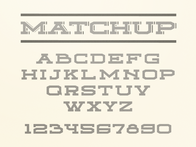 Matchup Typeface by Ryan Welch on Dribbble