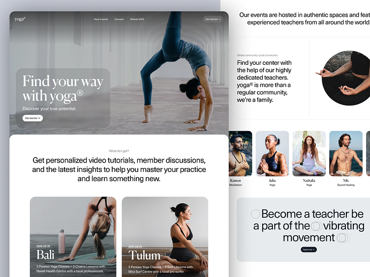 Yoga® Landing Page | HealthTech by Sam Alfaro 🇸🇪 on Dribbble