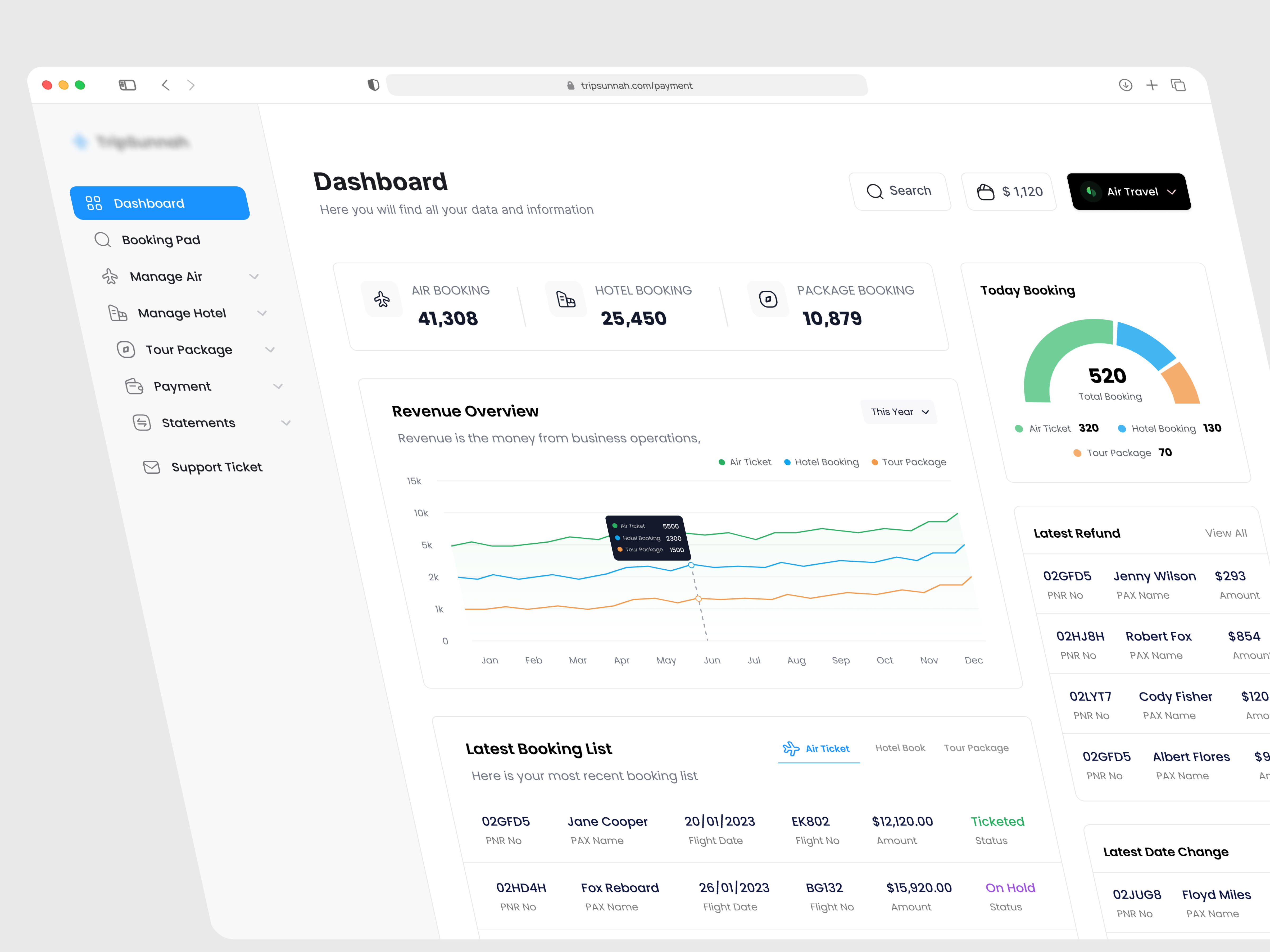 Booking B2B Service Dashboard by Kazi Mahbub for Sadax Studio on Dribbble