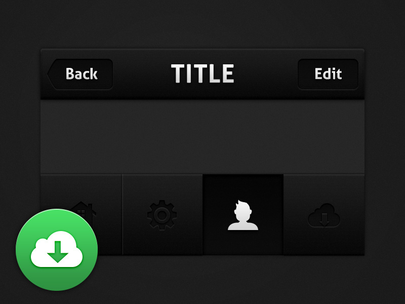 Dark iPhone UI (Free template) by Medialoot on Dribbble