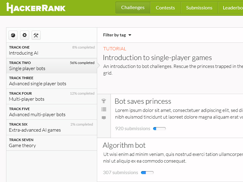 HackerRank Neue by Emily Campbell on Dribbble