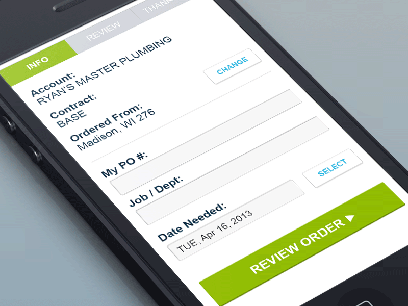 GIF - Mobile Site Date Picker by Alex McNeal on Dribbble