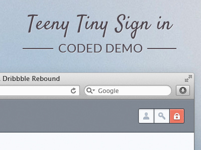 Teeny Tiny Sign in by David J Hill on Dribbble