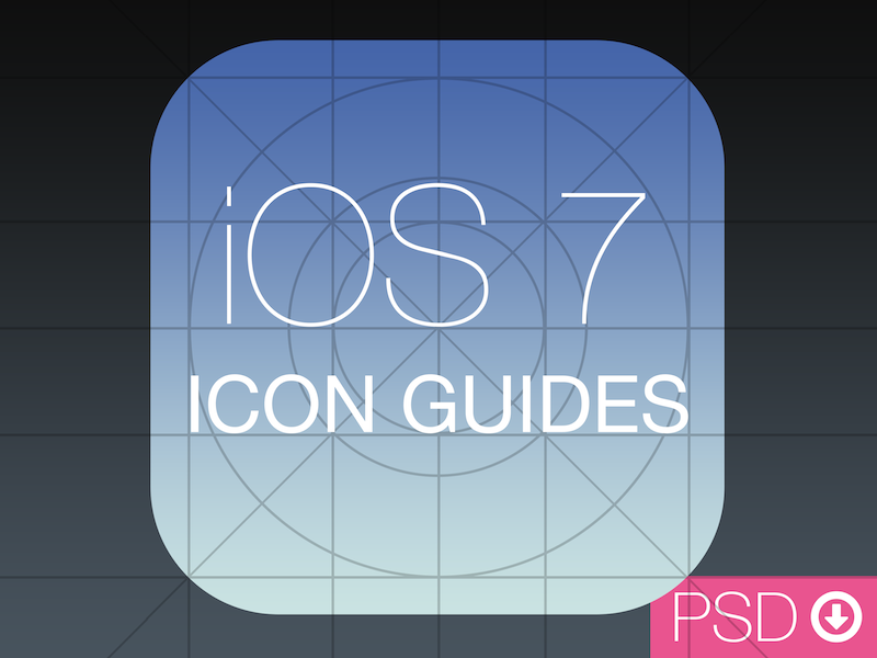 iOS 7 Icon Guides PSD by Alexander Obenauer on Dribbble