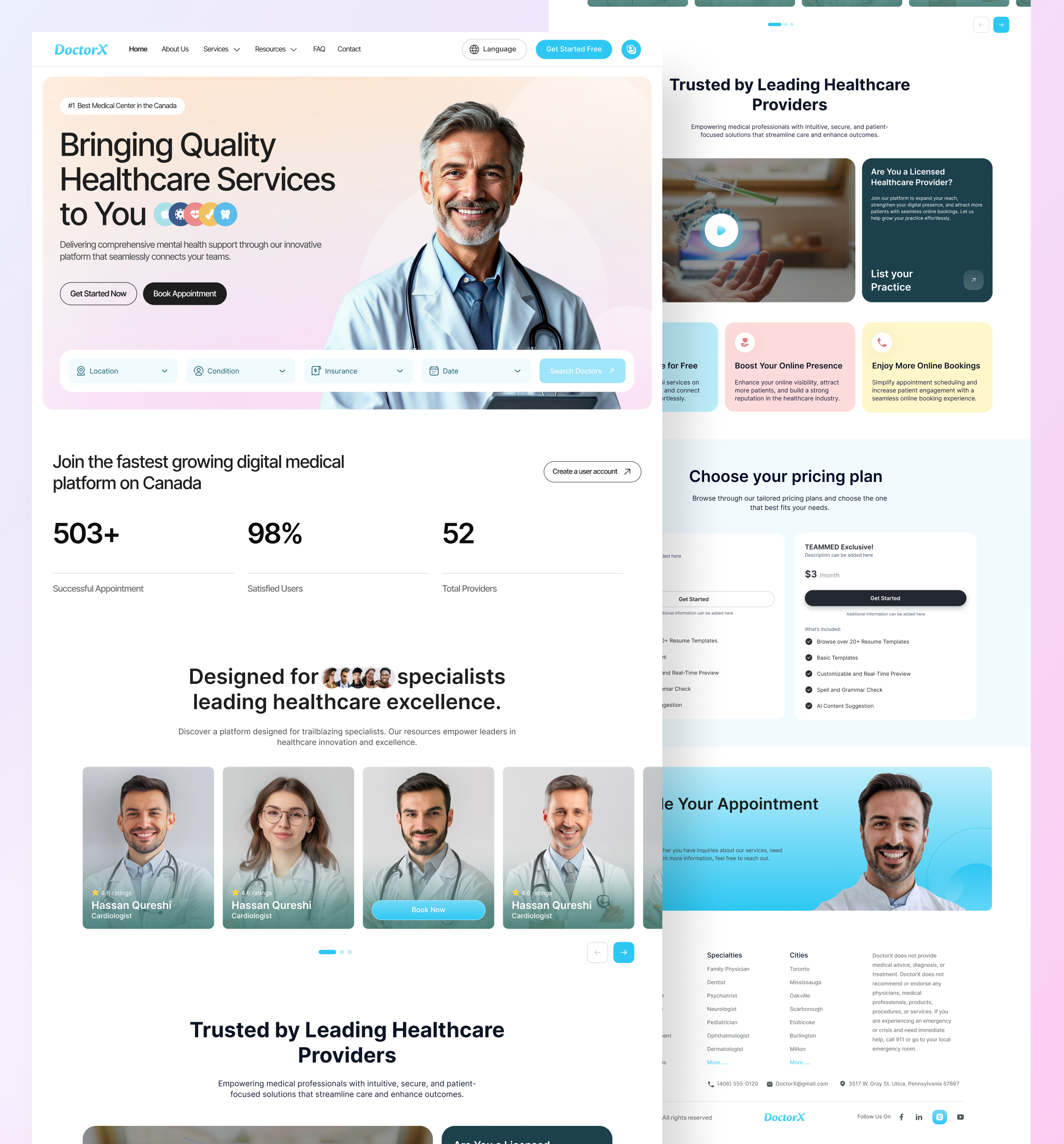 DoctorX: Your Health Companion Web - Healthcare Doctor Website by Jabel ...