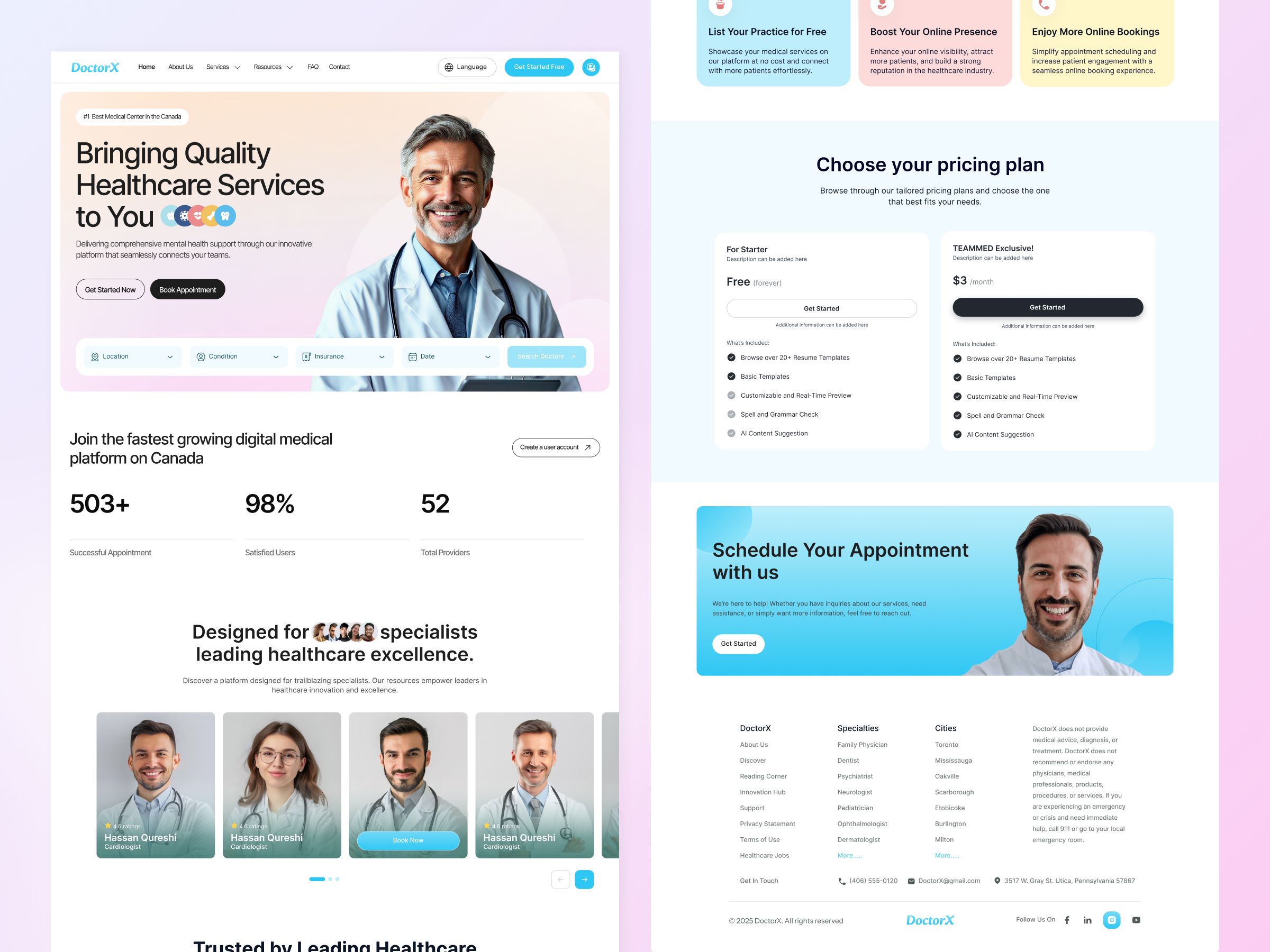 DoctorX: Your Health Companion Web - Healthcare Doctor Website by Jabel ...