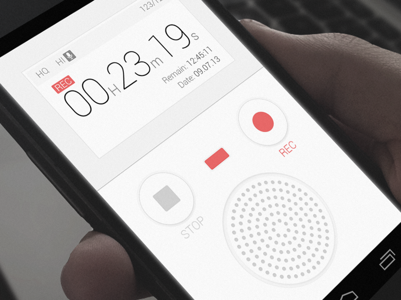 Voice Recorder UI by Stanfy on Dribbble