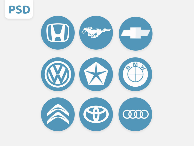 Car Logos PSD by Yana Harris on Dribbble