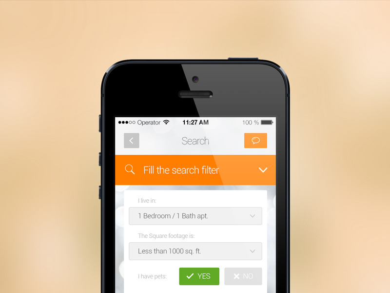 iOS7 Search filter screen freebie by Fuxxo Works on Dribbble