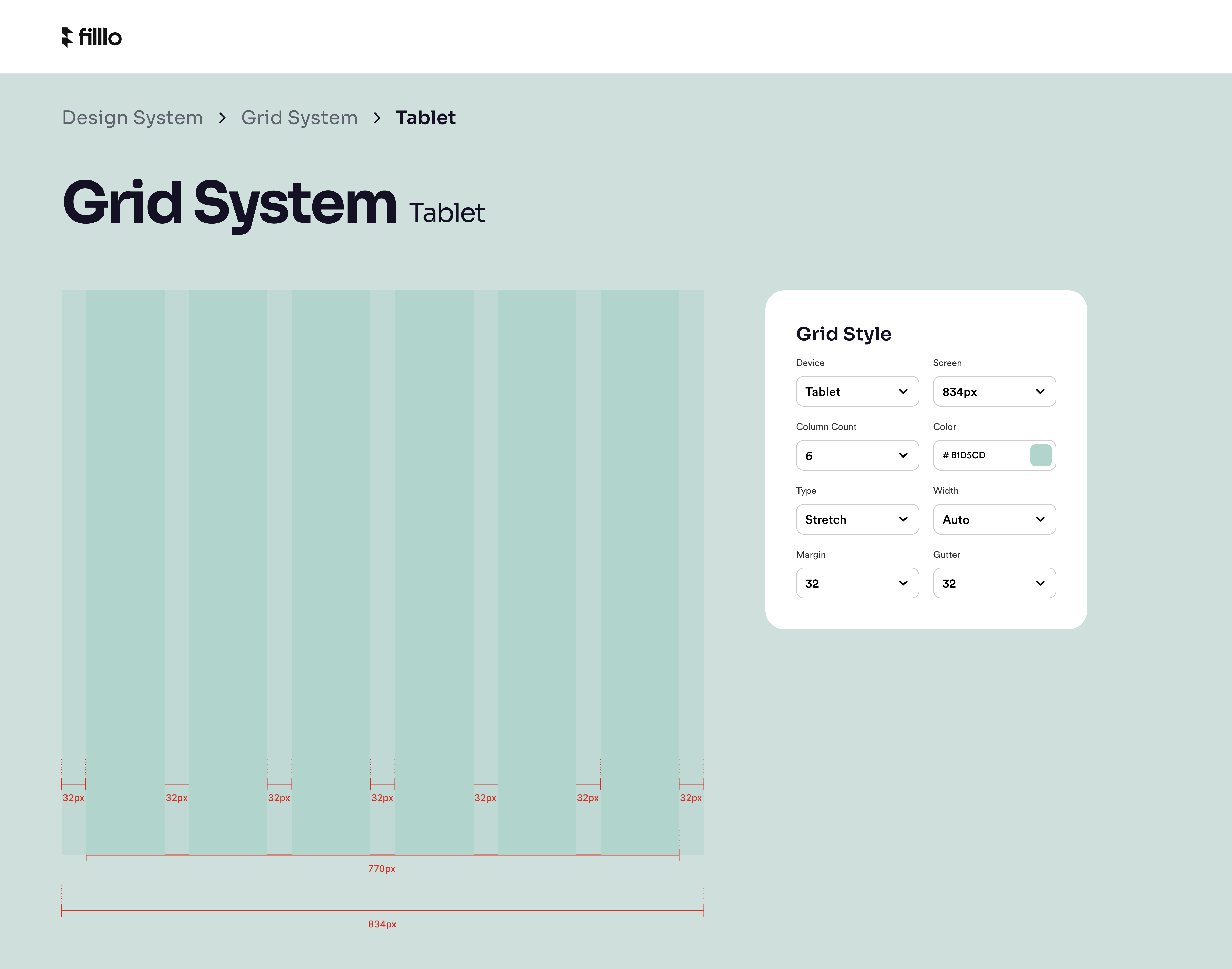 Design System - Layout Grid by Filllo Branding for Filllo Design Agency ...