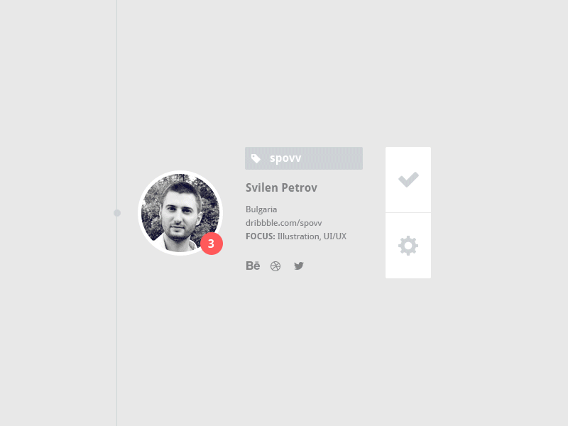 Profile (GIF + PSD) by spovv on Dribbble