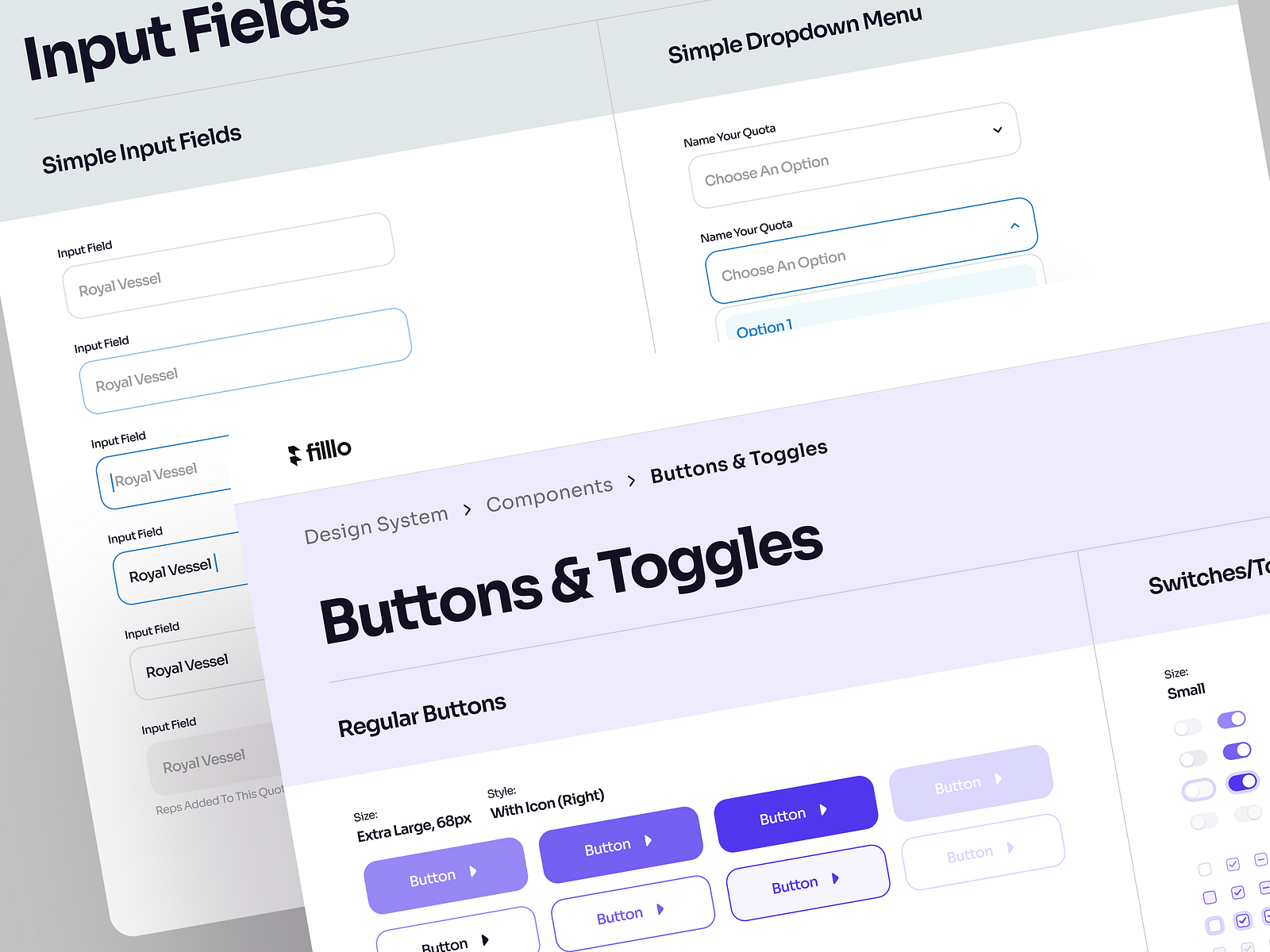 Design System Buttons And Input Fields By Filllo Branding For Filllo Design Agency On Dribbble