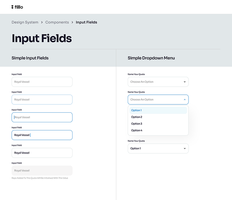 Design System Buttons And Input Fields By Filllo Branding For Filllo