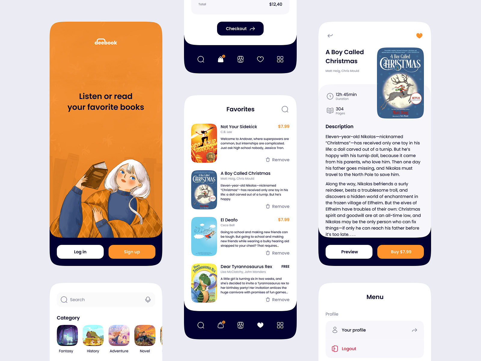 Deebook - Audio book store mobile app design by Exadot Design Studio on ...