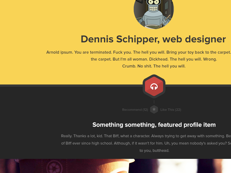 Enthuse.me Profile Customization by Dennis Schipper on Dribbble