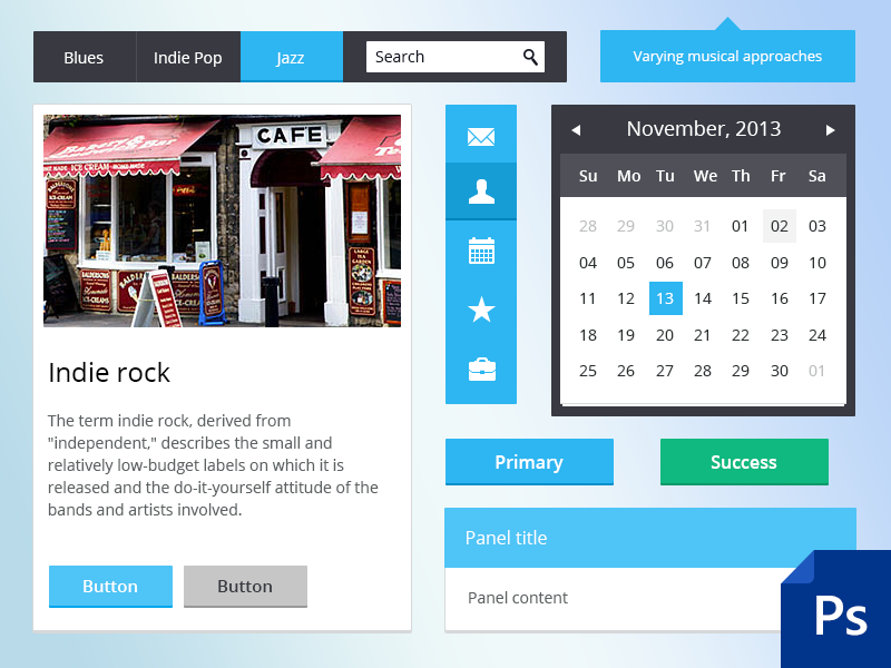 Bootstrap 3 Flat UI - PSD+HTML by Intersog on Dribbble