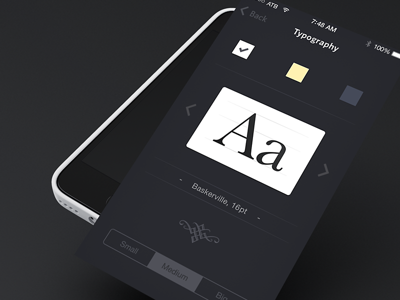 Typography Settings Screen by James Kingslayer on Dribbble