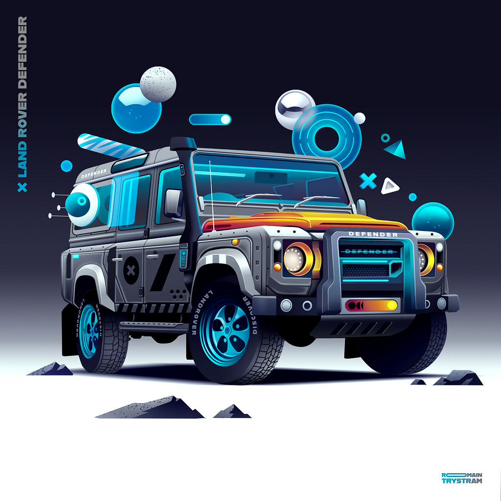 Neon Defender by Romain Trystram on Dribbble