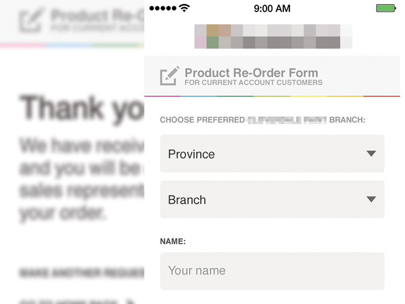Mobile order form by Jason Joo on Dribbble