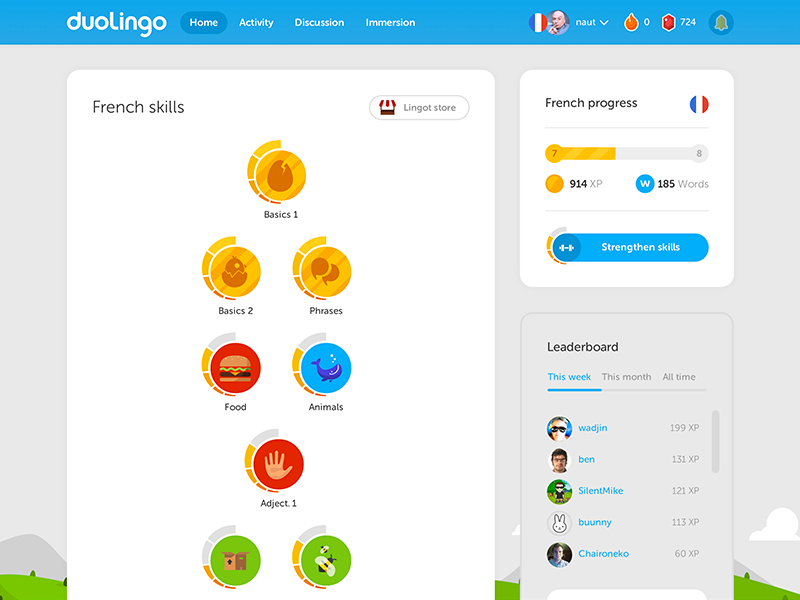 Duolingo Web Redesign by Marcel Uekermann for Duolingo on Dribbble