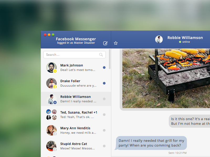 Facebook Messenger UI .Sketch Freebie by Igor Štumberger on Dribbble