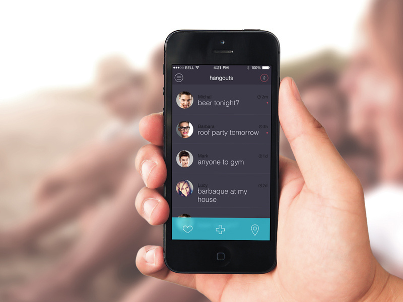 iphone social app by Michal Kovacik on Dribbble