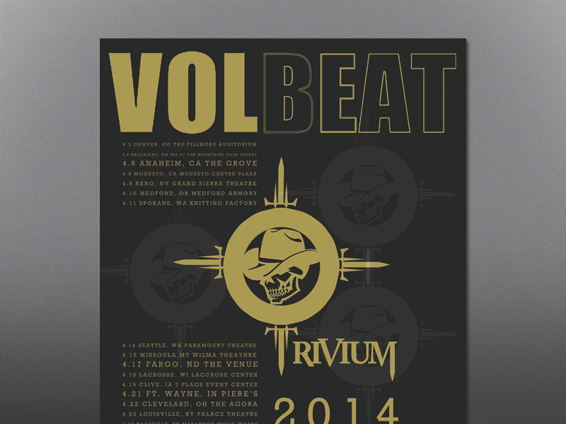Volbeat/Trivium Concert Poster by Wendy Lewis on Dribbble