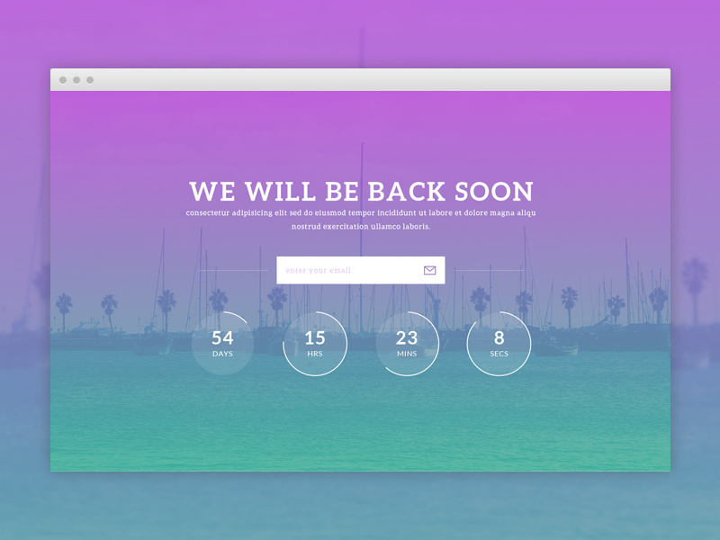 Coming Soon Website Template - Freebie by pixel hint on Dribbble