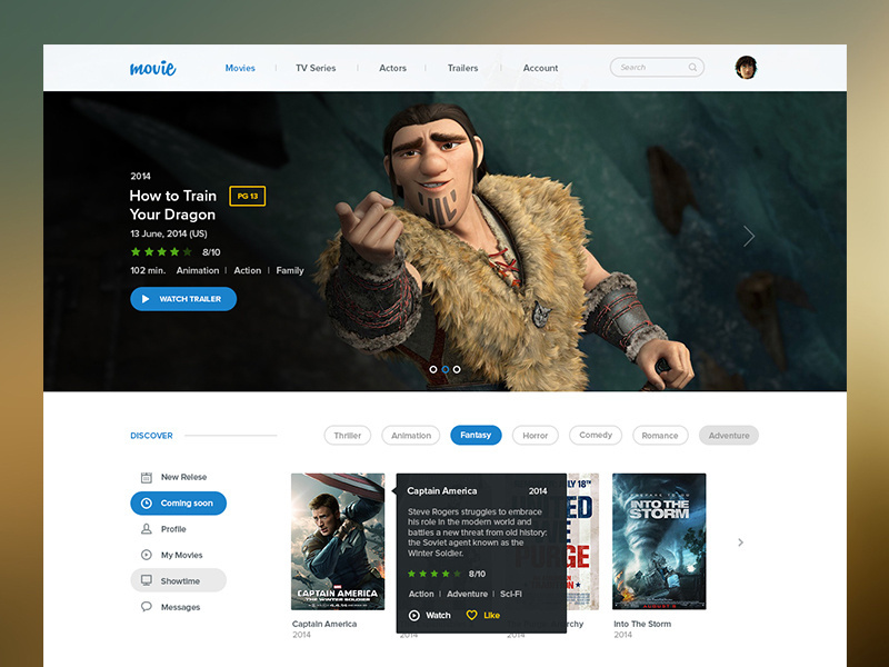 Movie Ui Vol.2 by Levan Ambokadze on Dribbble