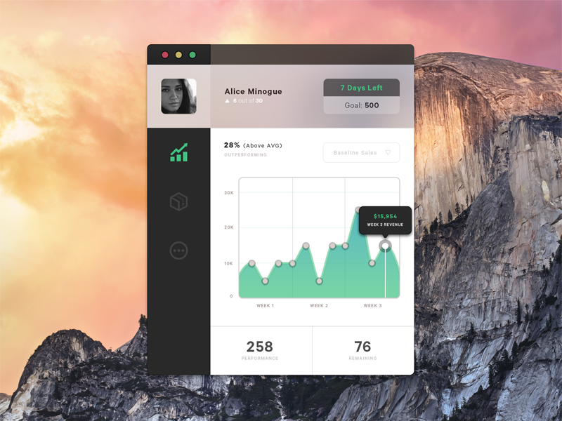 Embeddable Challenge Stats Widget by Marcel Akiyama on Dribbble
