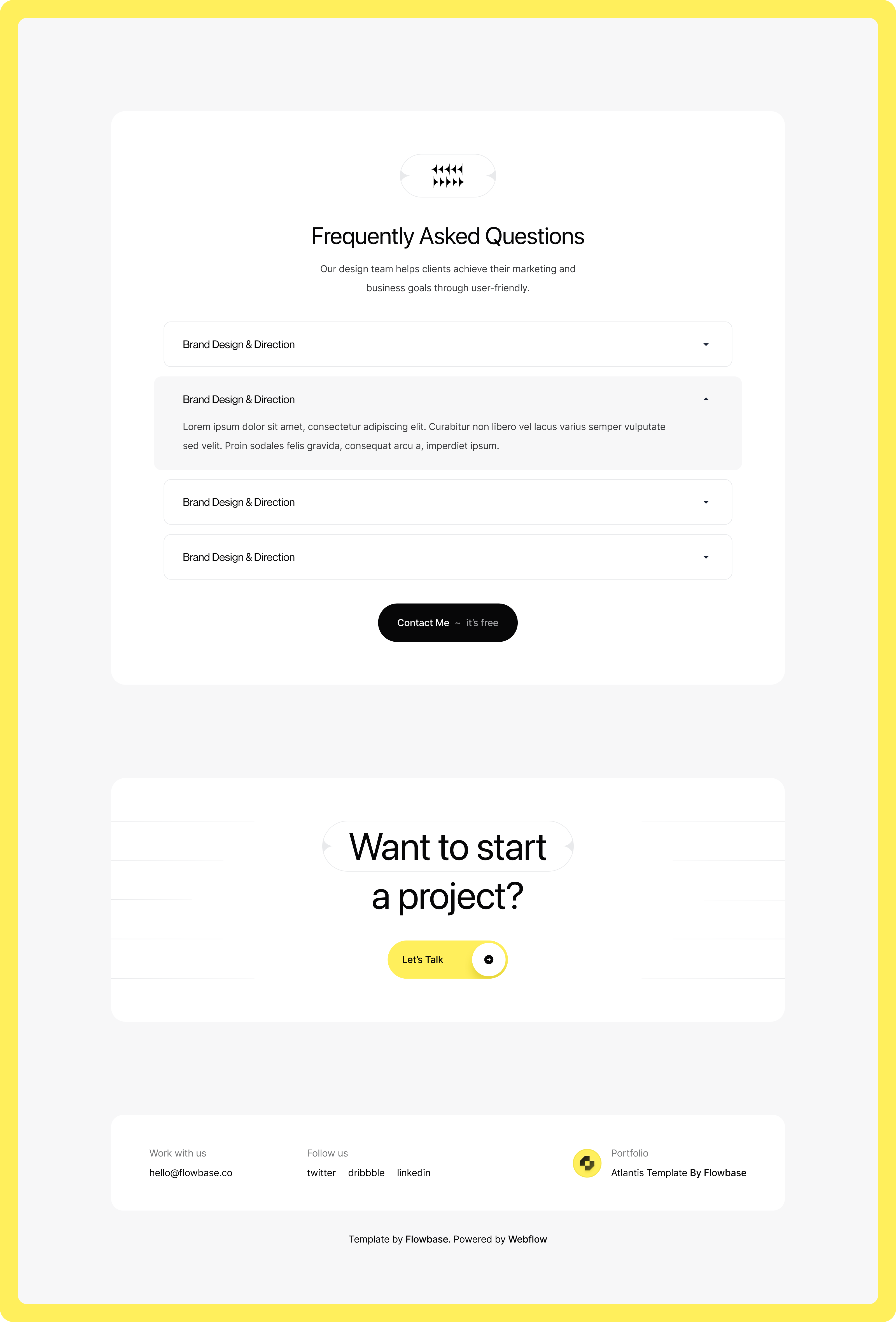Flowbase: Atlantis Portfolio Template by Batuhan Kara on Dribbble