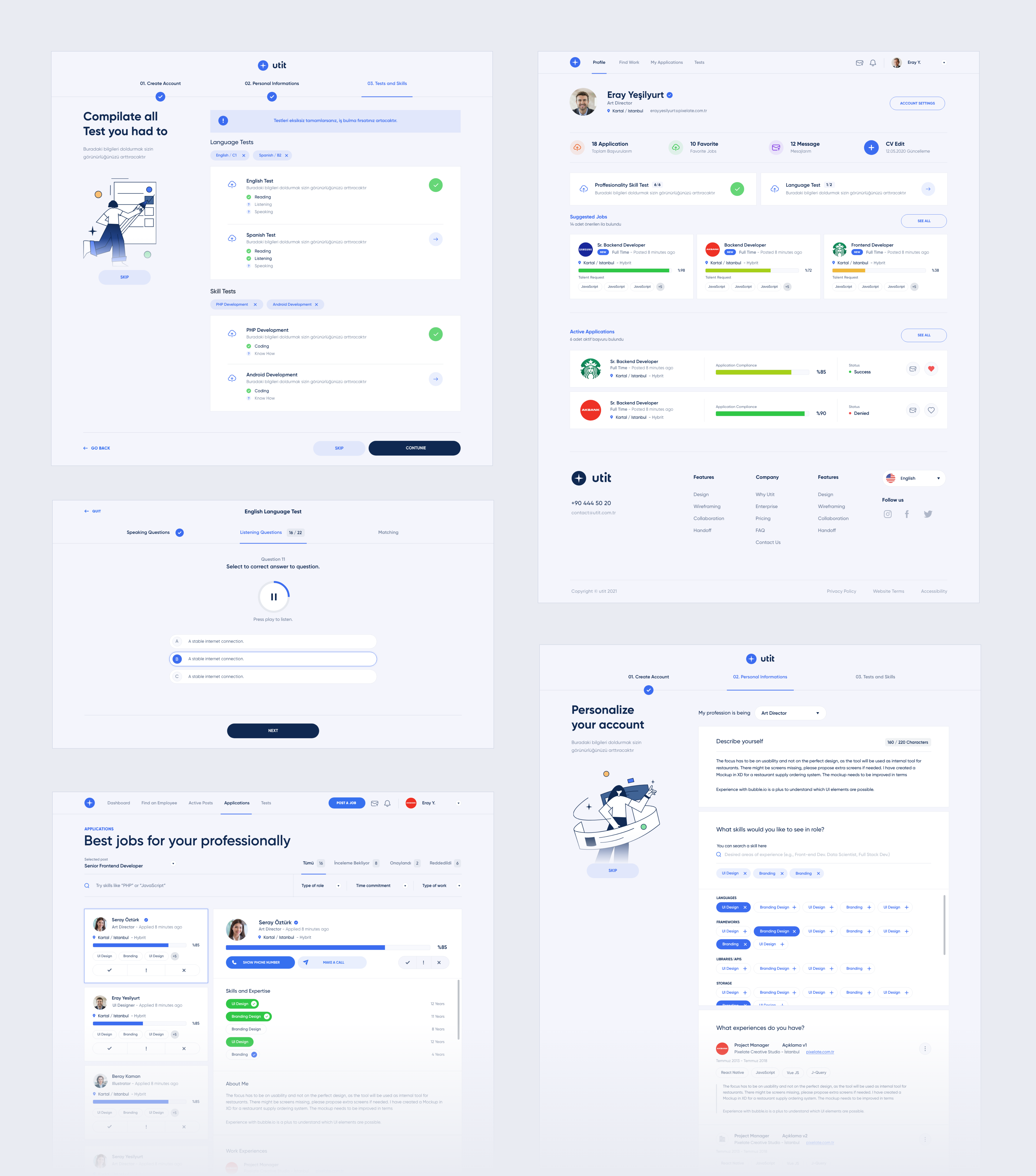 UTIT - Recruitment Portal by Eray Yesilyurt for pixelate on Dribbble